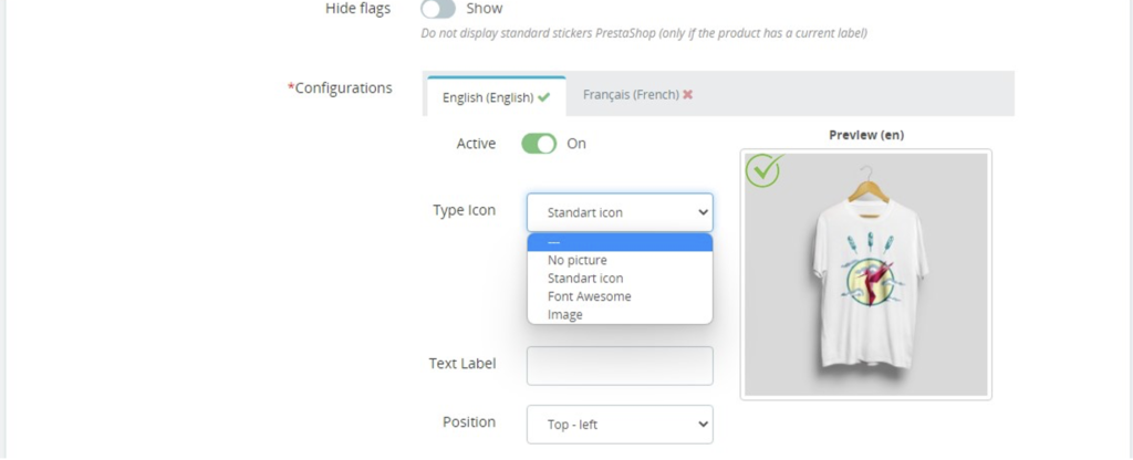 Custom Product Labels Prestashop Module Softsprint